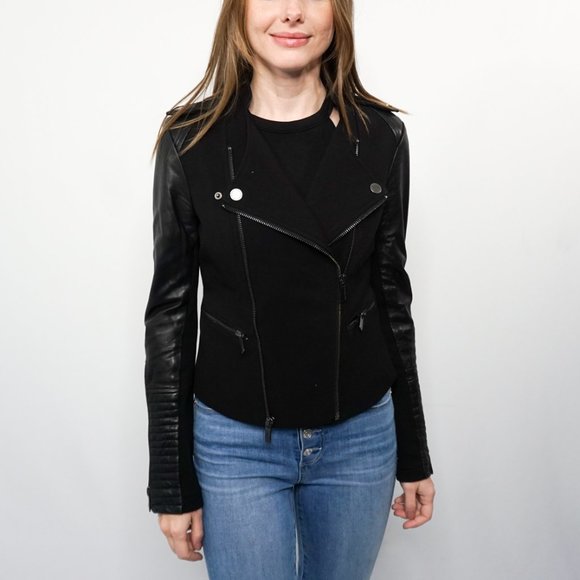 BCBGMaxAzria | Jackets & Coats | Bcbg Maxazria Black Ava Moto Jacket ...